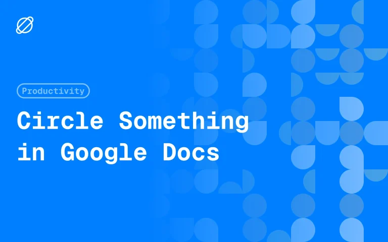 How To Circle Something In Google Docs